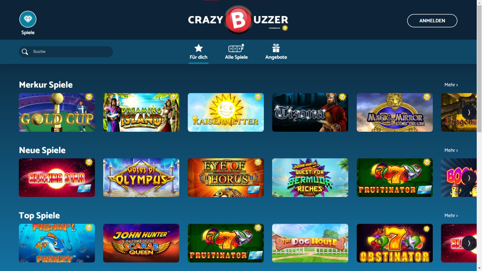 CrazyBuzzer Casino Review - die 7. Spielbank, die in Deutschland legal arbeitet!