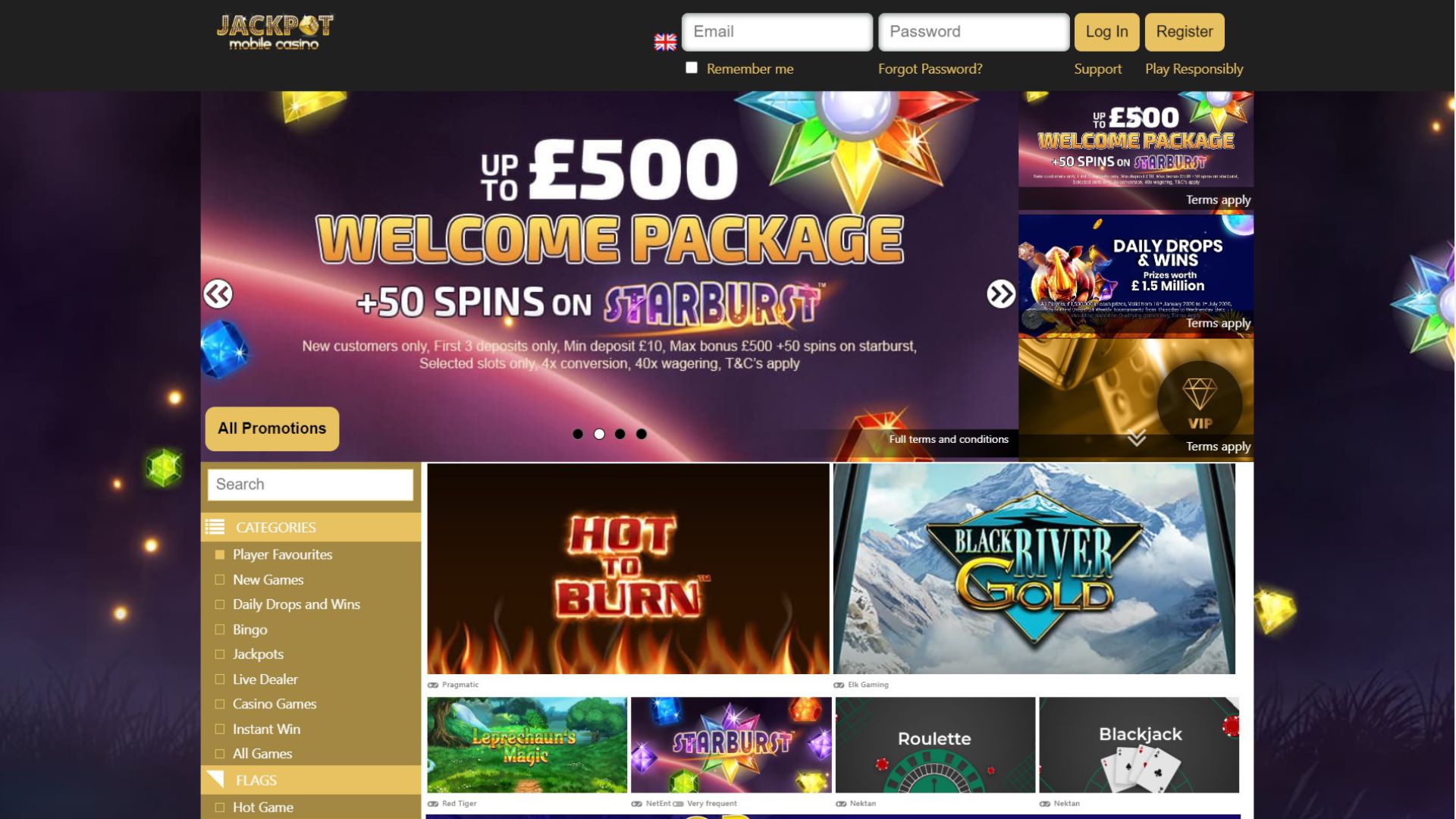 Jackpot Mobile Casino Review Minimum Deposit Casinos