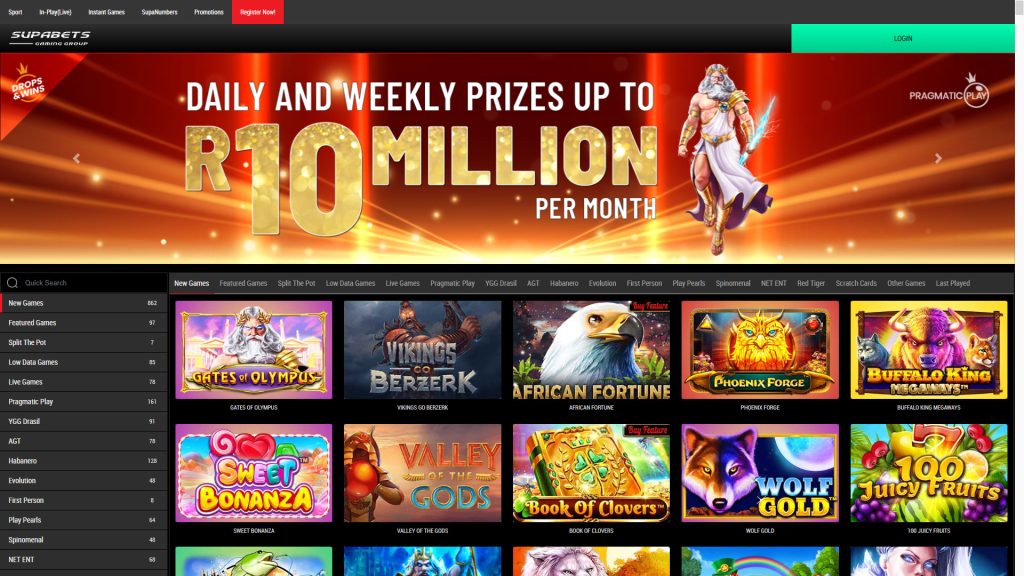 Supabets Casino Review – 100% Bonus up to R5000