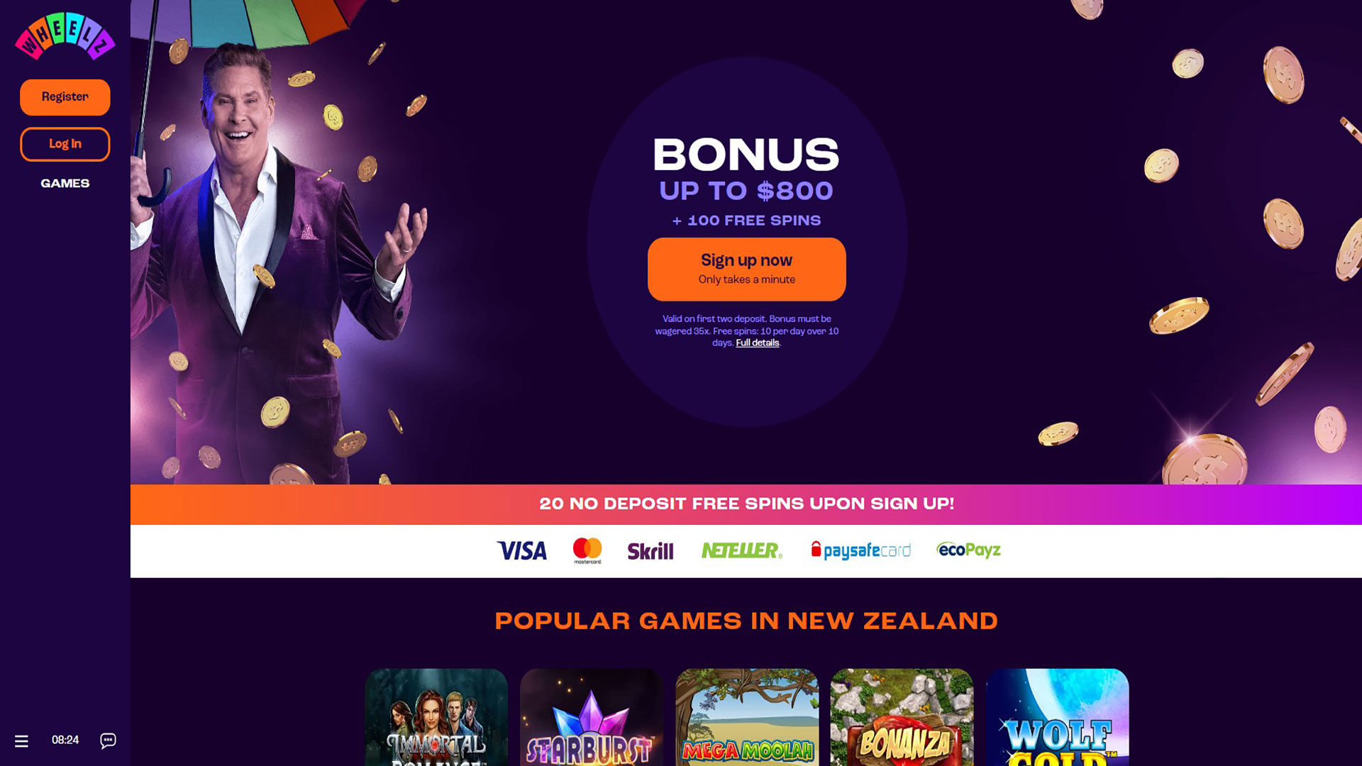 Wheelz Casino Review – 100% Match Bonus and 100 Free Spins