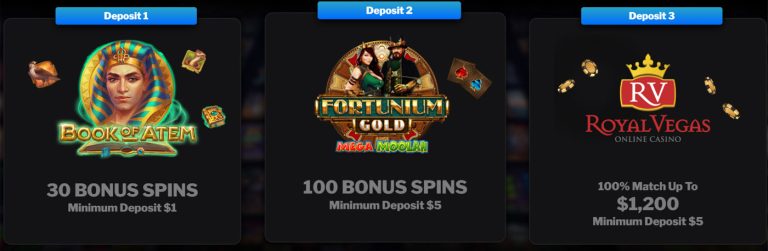 Exclusive Deposit $1 Get 30 Free Spins at Royal Vegas