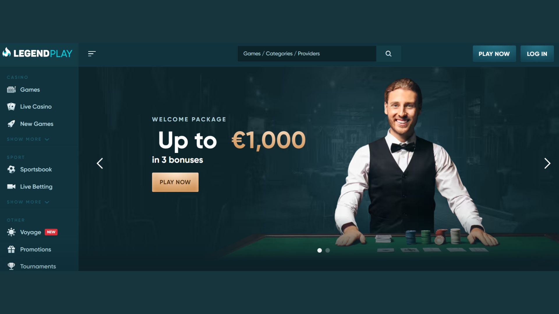 Legend Play GL Review - $/€1000 bonus + 50 Free Spins