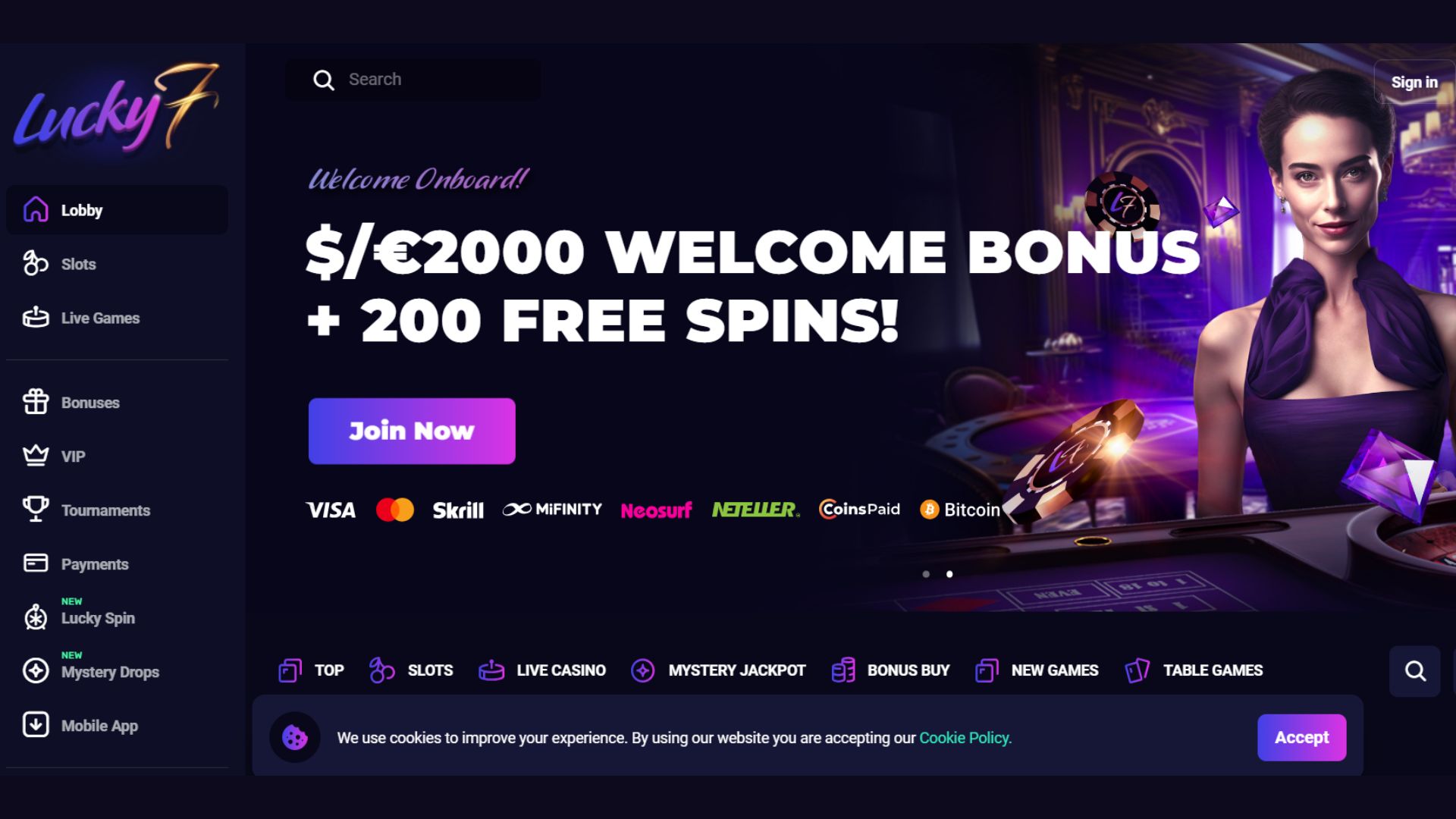 Lucky7even Casino review – Play 5000 casino games!