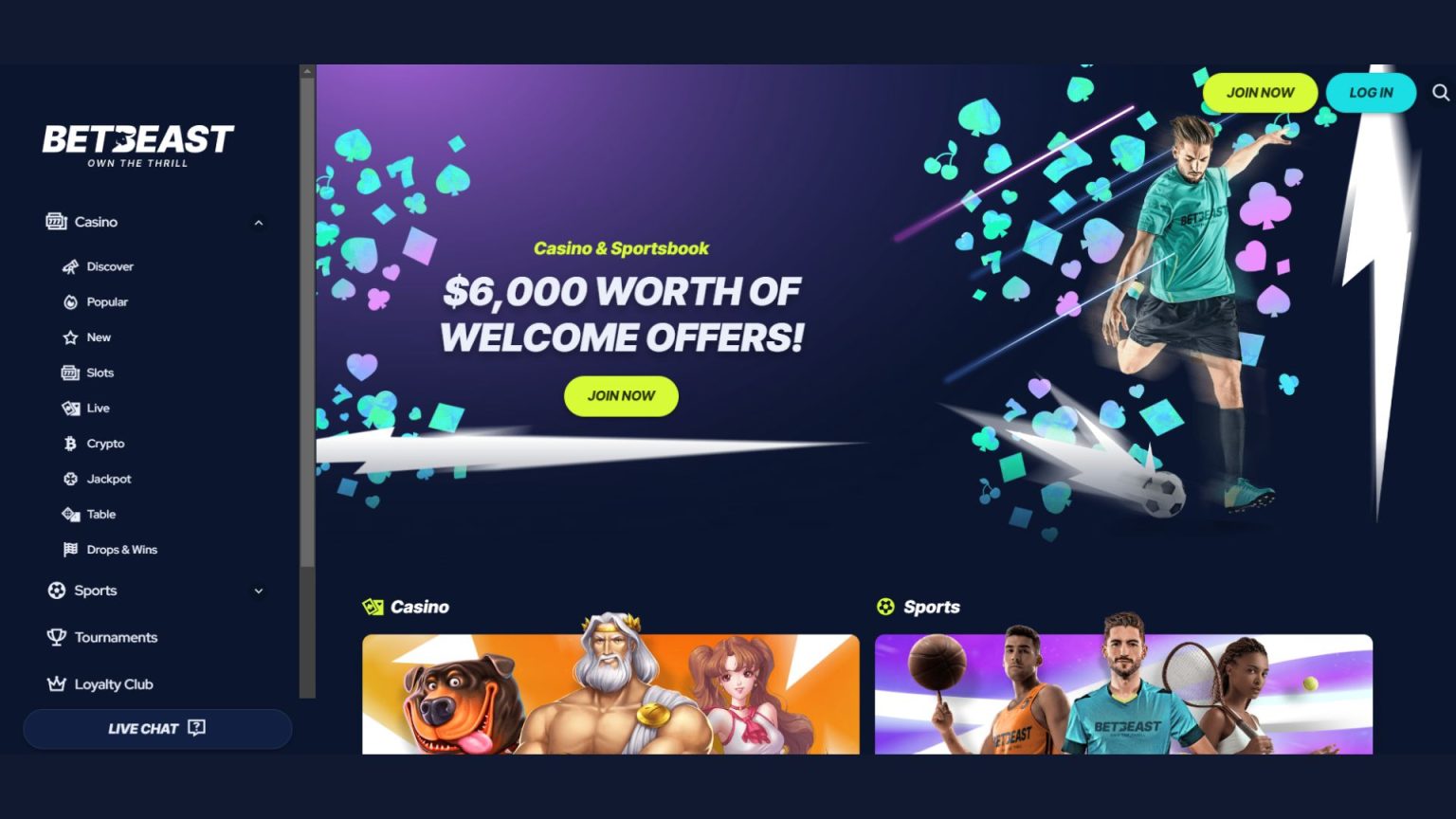 BetBeast Online Casino – Get four welcome bonuses!
